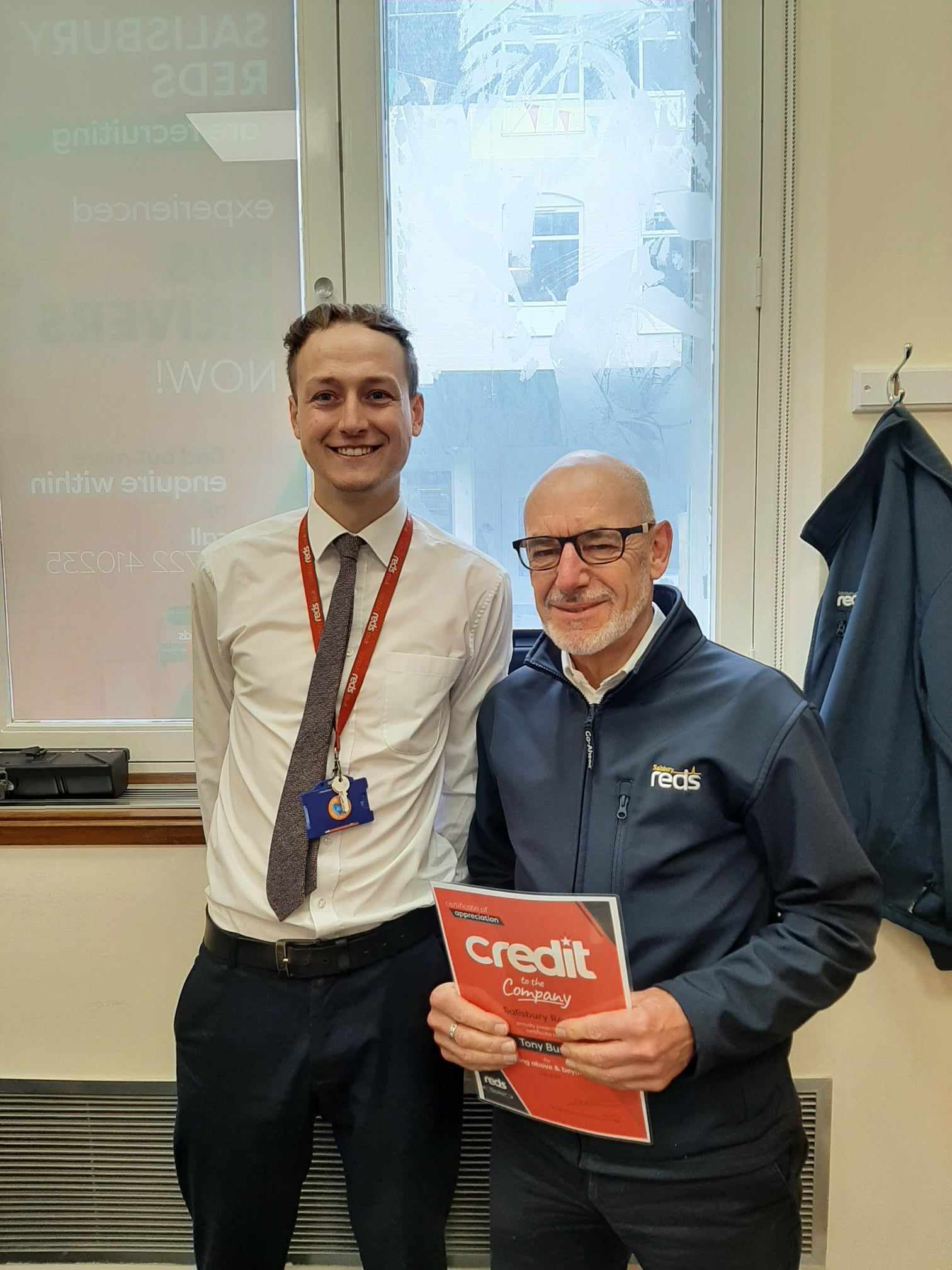 Our Credit to the Company Winners! - Salisbury Reds